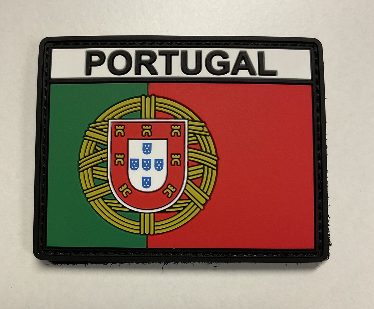PATCH PVC 3D BANDEIRA PORTUGAL + NOME "PORTUGAL" C/ VELCRO - Security World